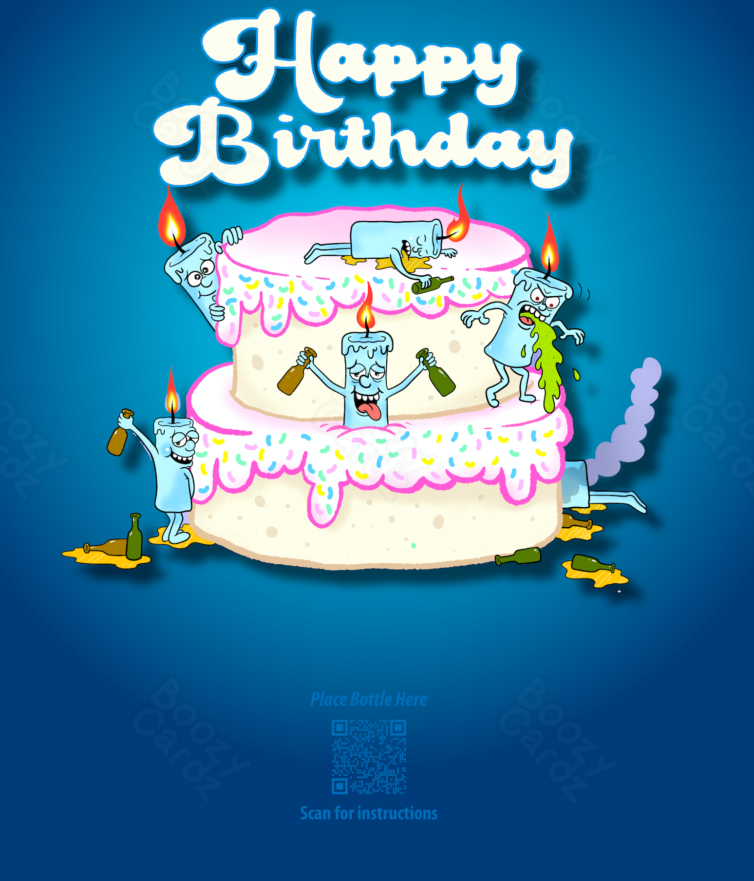 Boozy Greeting Cards | Gift a Shot Bottle With: "Happy Birthday ...
