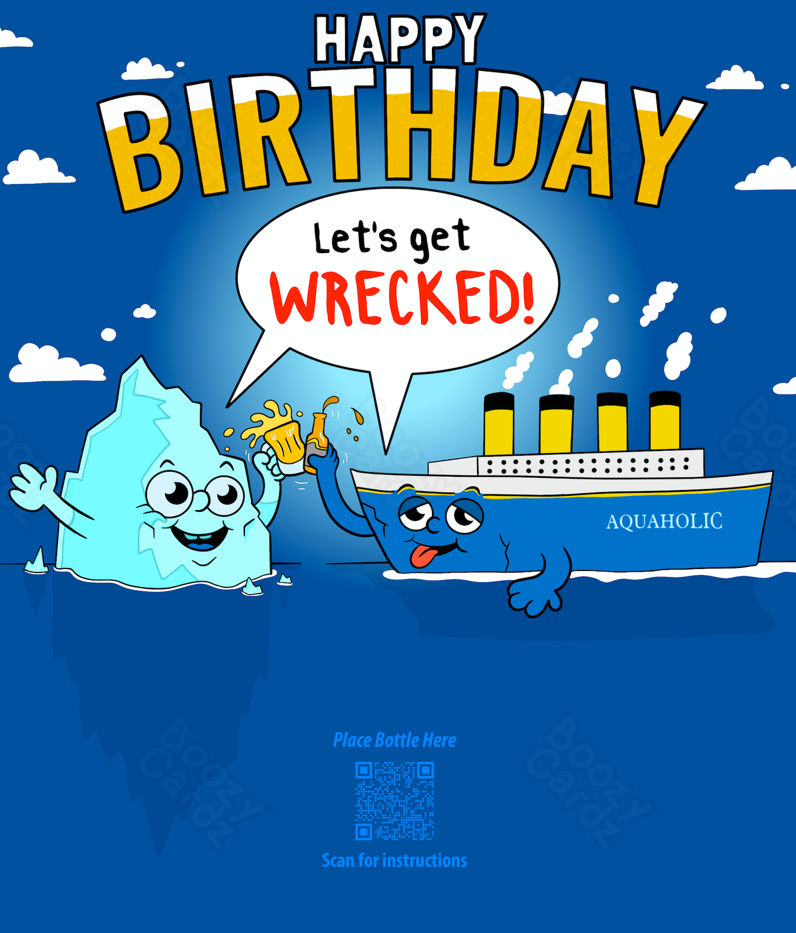 Boozy Greeting Cards | Gift a Shot Bottle With: "Happy Birthday - Let’s ...